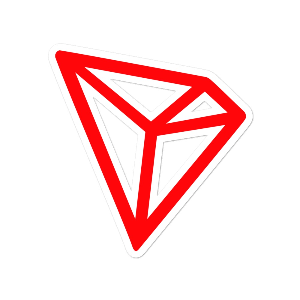 TRON (TRX) Kiss Cut Vinyl Sticker - Crypto Clothing